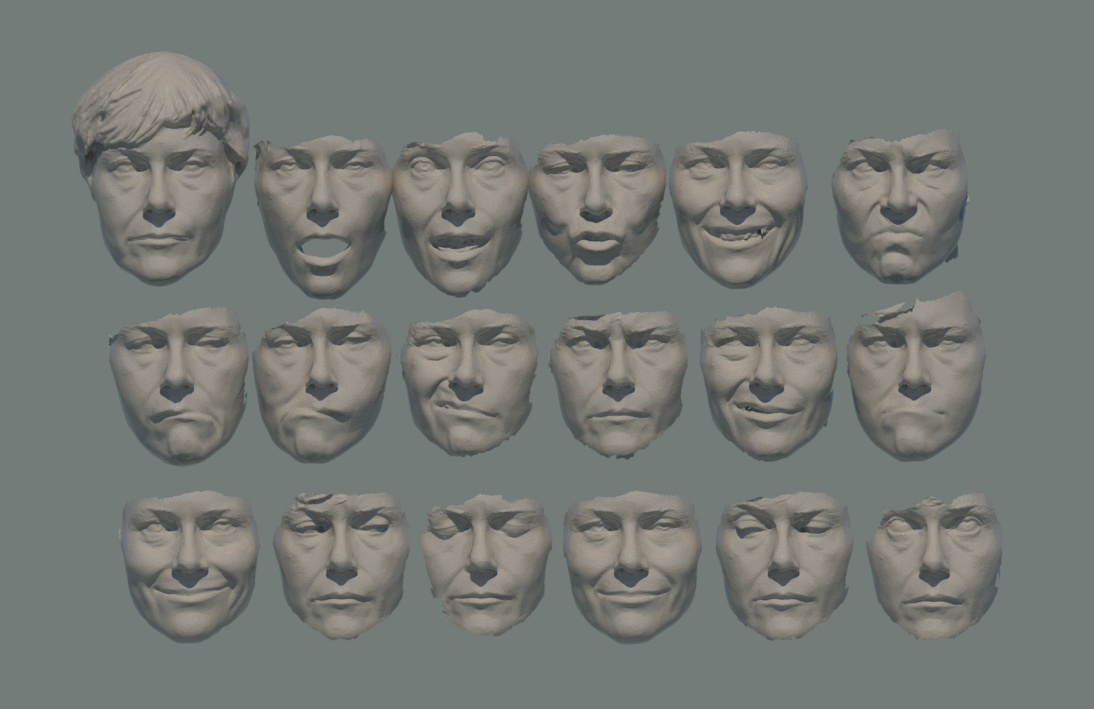 3D scanned facial expressions