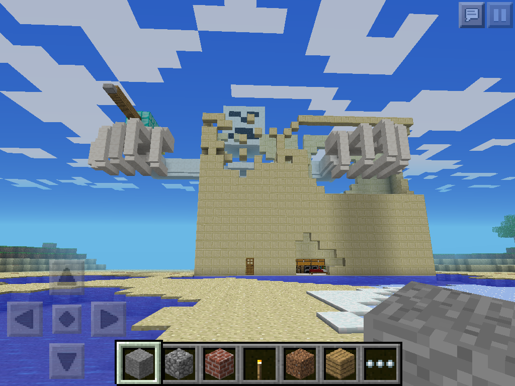 Owen's Blog.: My giant mutant skeleton on minecraft PE