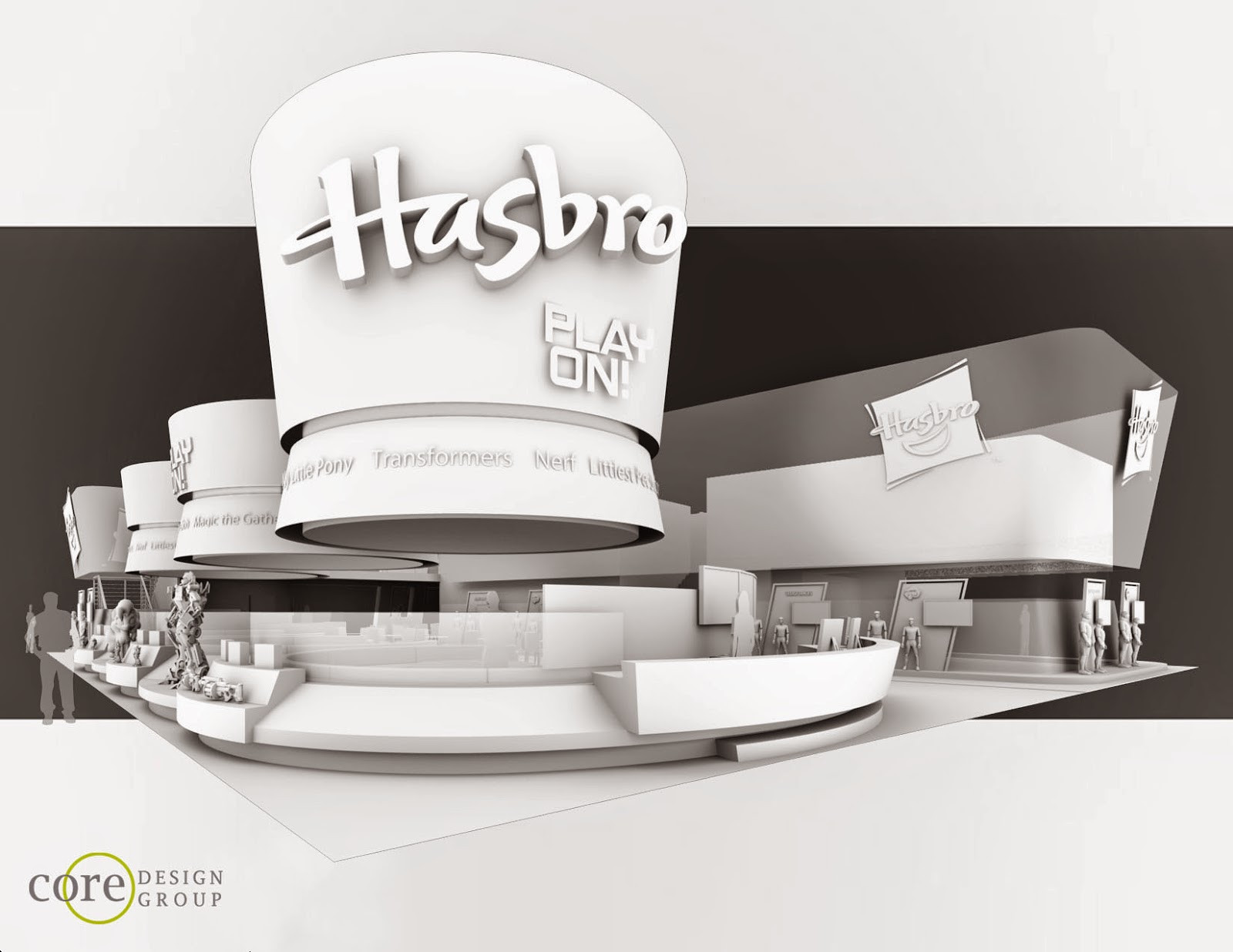 Hasbro 80' x 90' Island Exhibit: Licensing Expo - Core Design Group