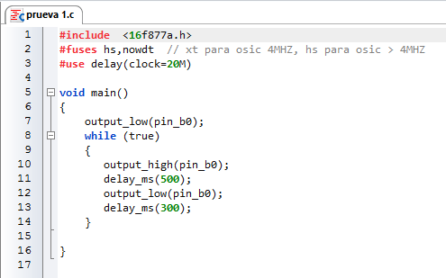 Microcontroladores: Compilador PIC C Compiler "1"
