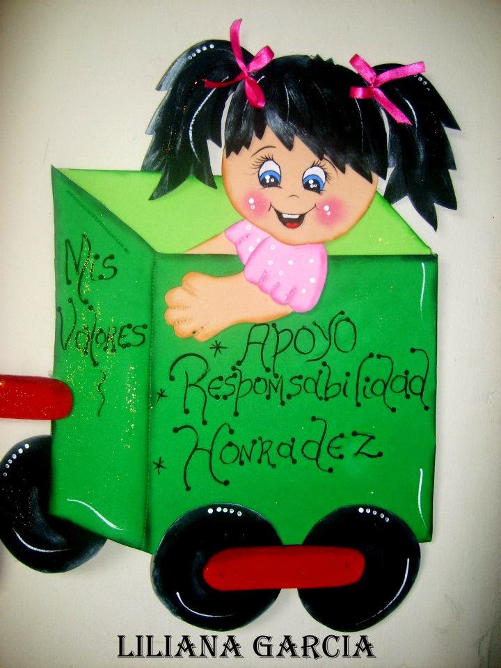 Manualidades escolares para decorar: Valores