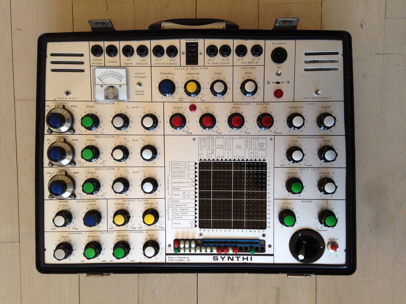 MATRIXSYNTH: Beautiful Vintage EMS Synthi AKS Modular Synth + Midi/CV ...