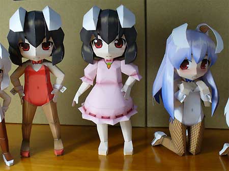 Papercraft - Touhou Project Tewi Inaba & Reisen Udongein Inaba ...