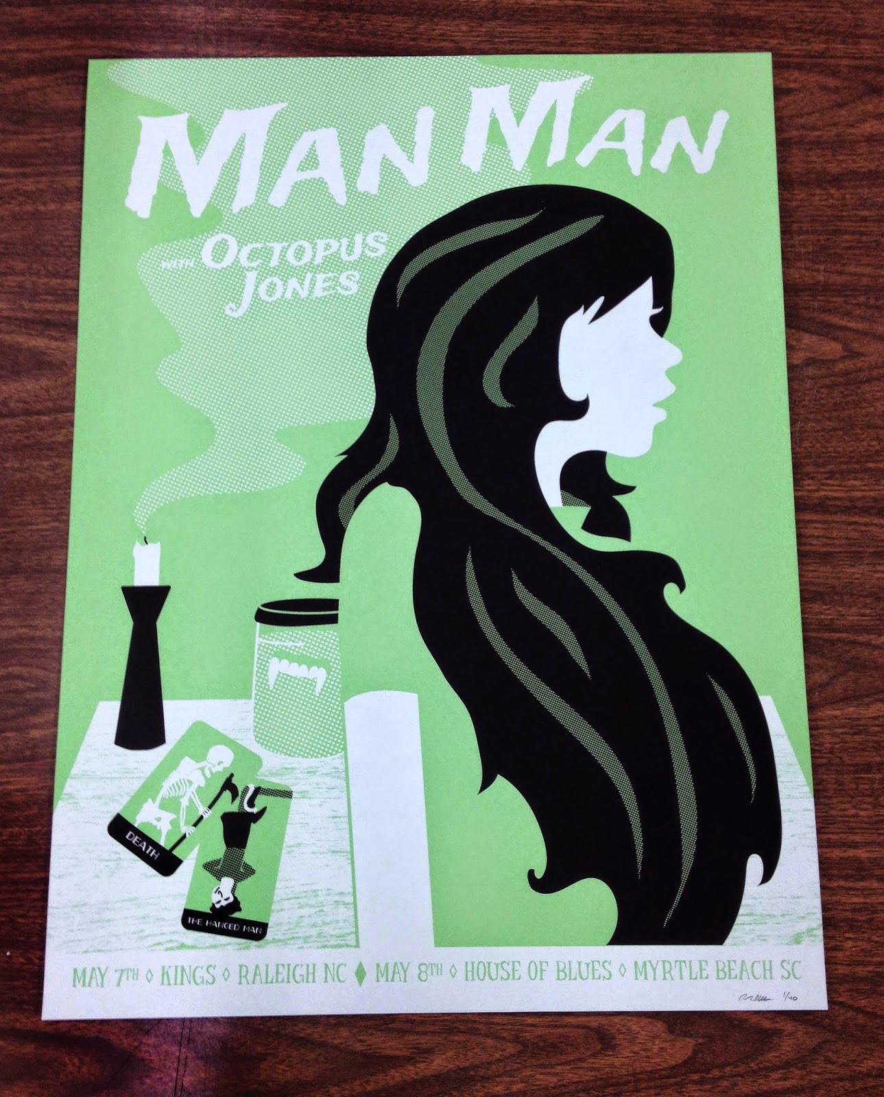 INSIDE THE ROCK POSTER FRAME BLOG: Drake Cartrette Man Man Raleigh ...