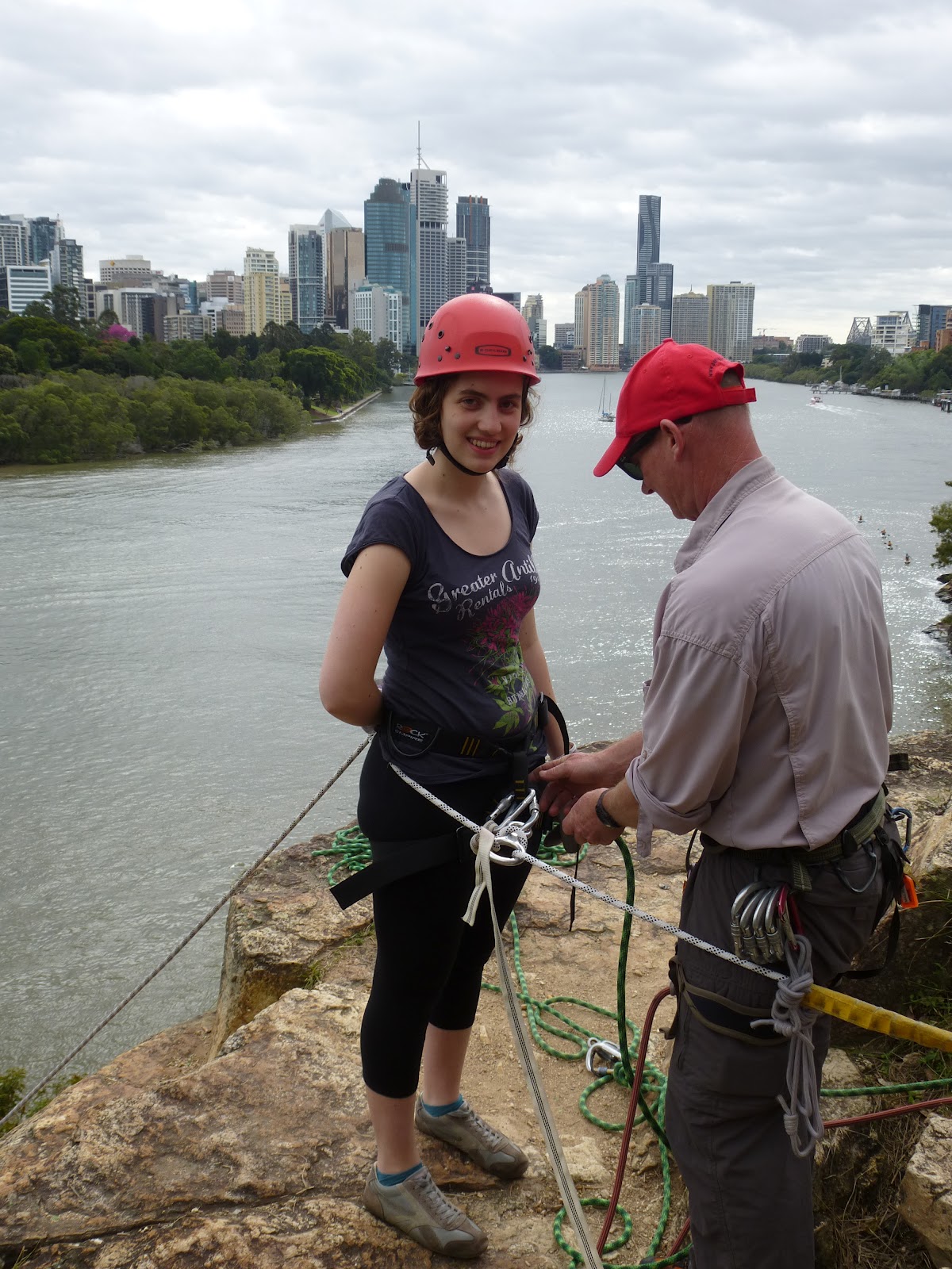A year in Australia: Abseiling - Rappel at Kangaroo Point, Southbank
