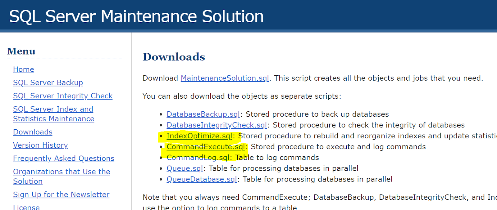 SQL Phenomenon: Steps to Deploying Ola Hallengren IndexOptimize Script