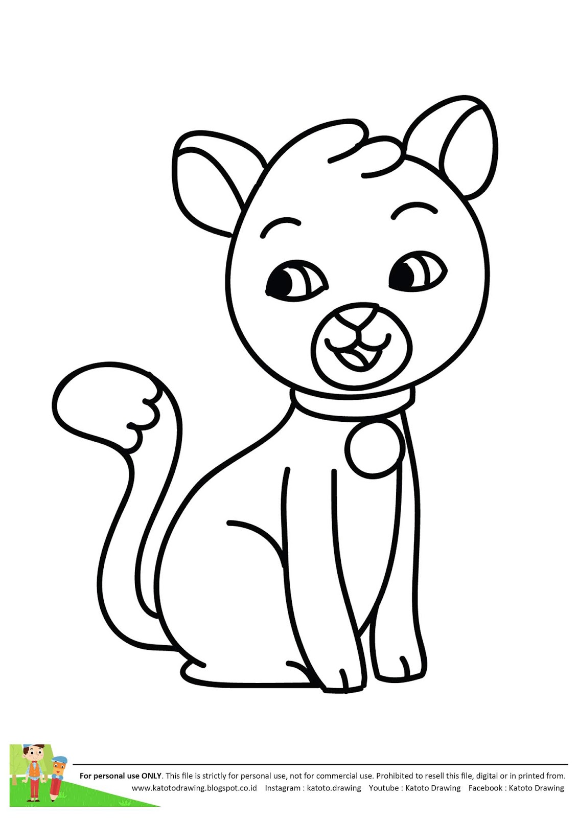 Katoto Drawing Tutorial: Langkah menggambar dan mewarnai Kucing ...