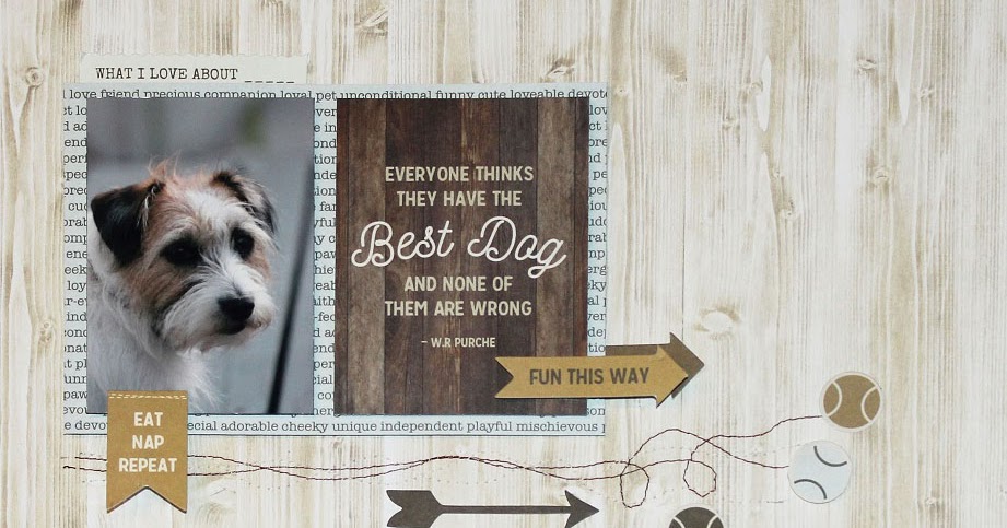 My Craft and Garden Tales: Perfect dog - layout shown at CHA - spring 2017