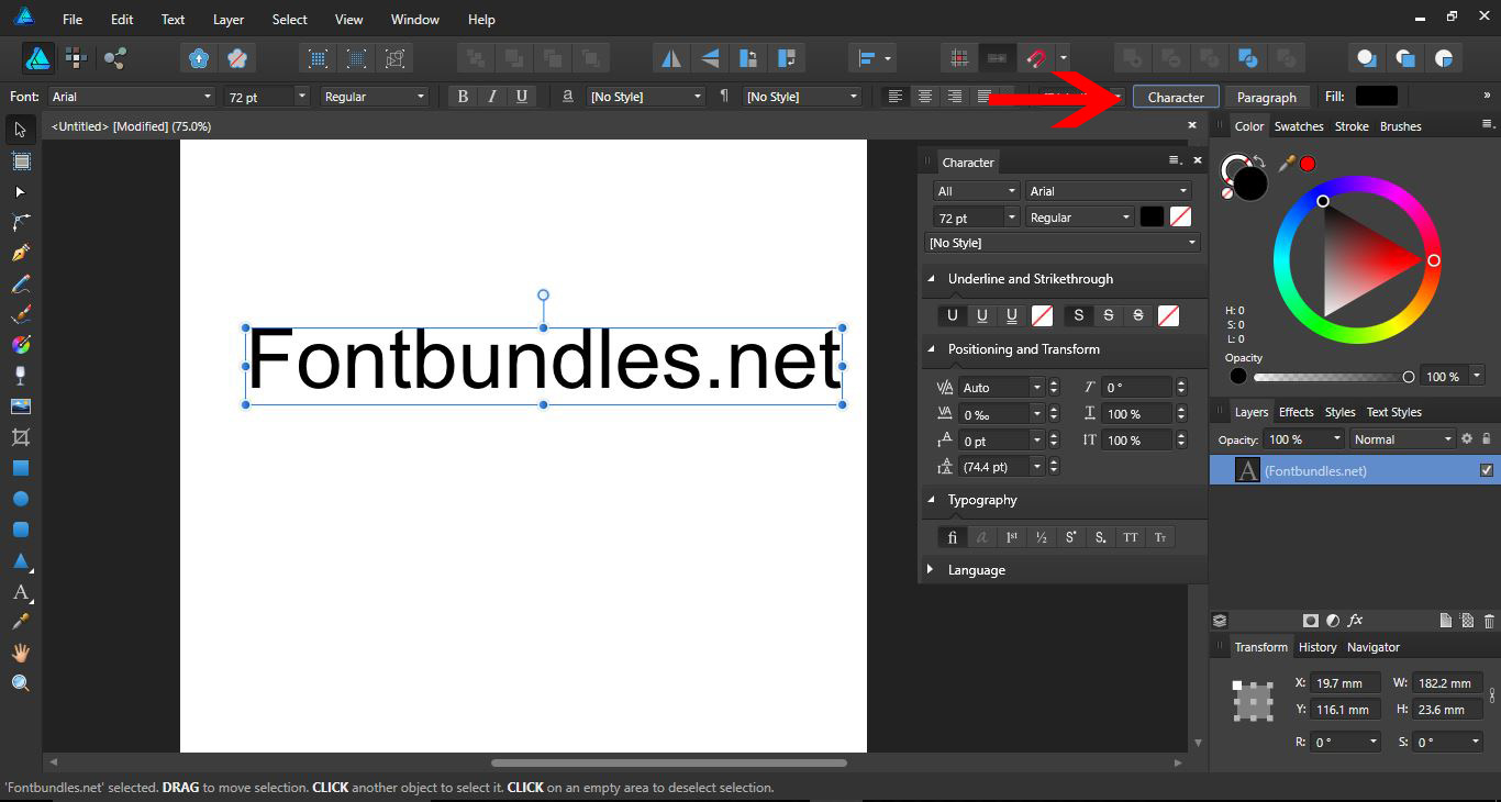 Text basics in Affinity Designer | Design Bundles