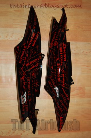 TNT AIRBRUSH: Mio Sporty motif Realis Warna Dasar Hitam