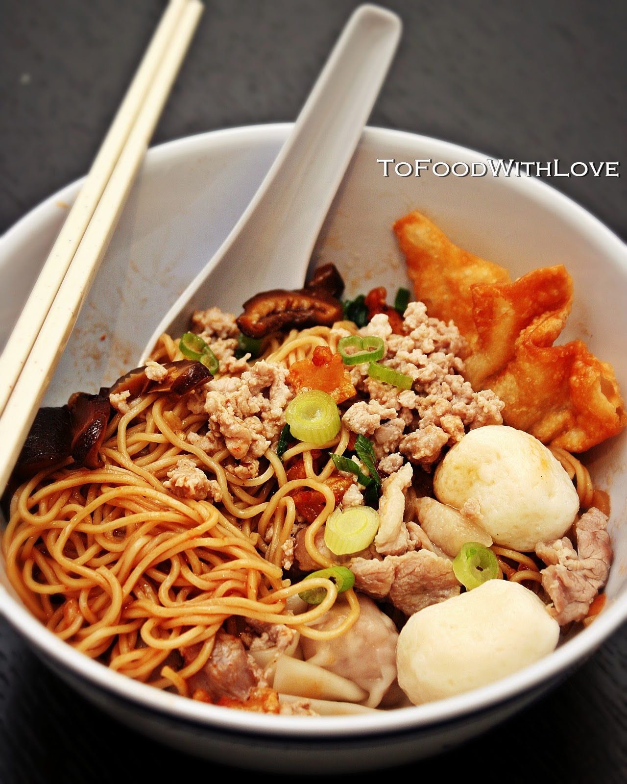 To Food with Love: Easy Bak Chor Mee (Minced Pork Noodle)