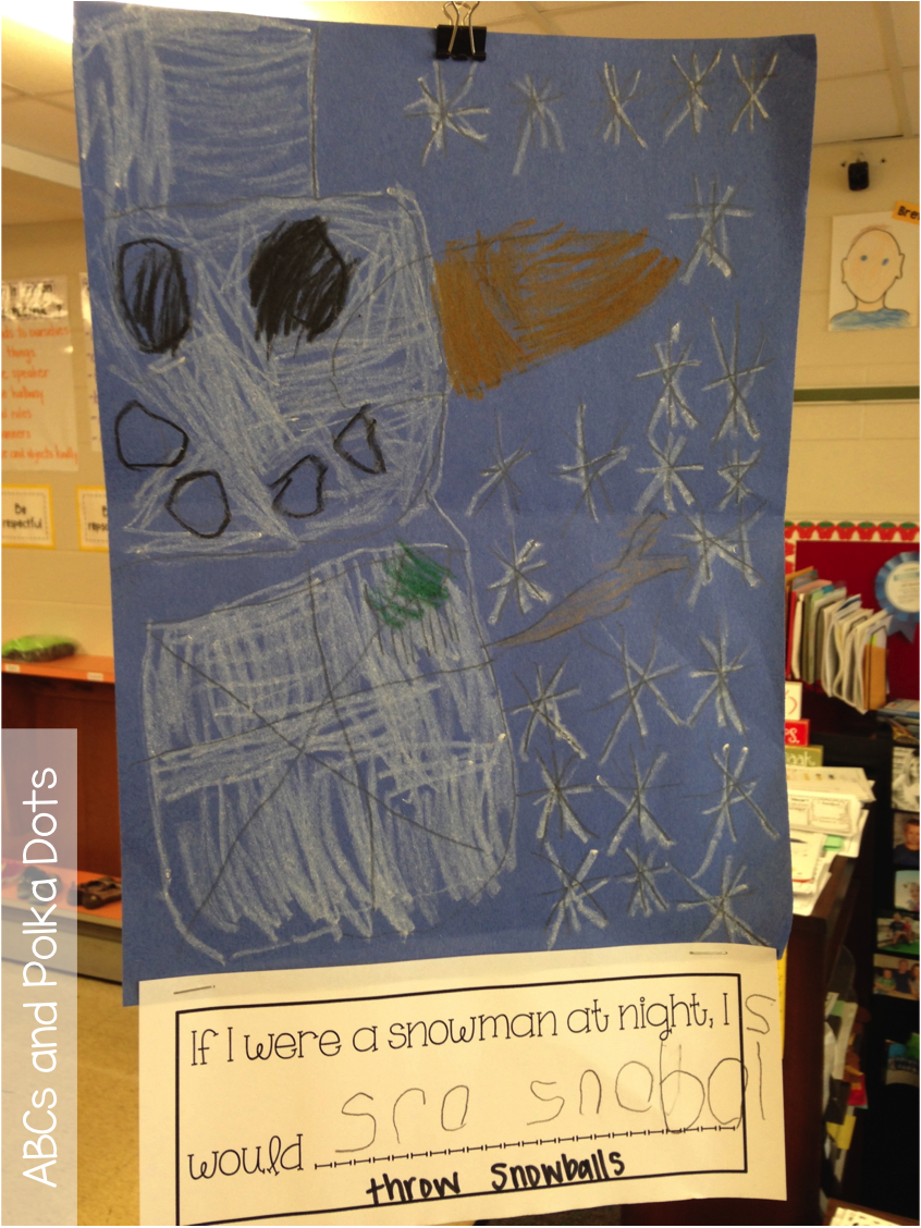 ABC's and Polka Dots: "Snowmen at Night" extension craftivity