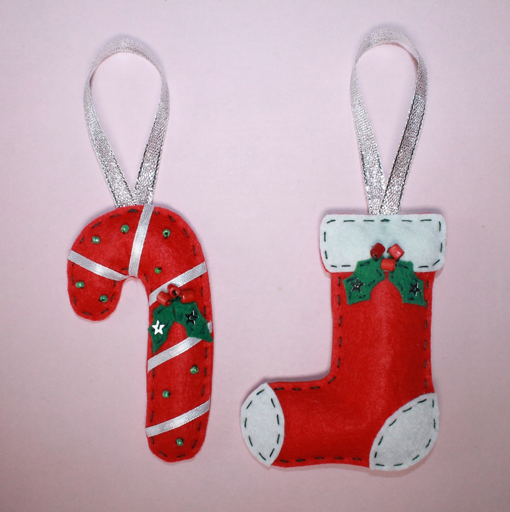 cocodrilova: adornos de navidad de fieltro