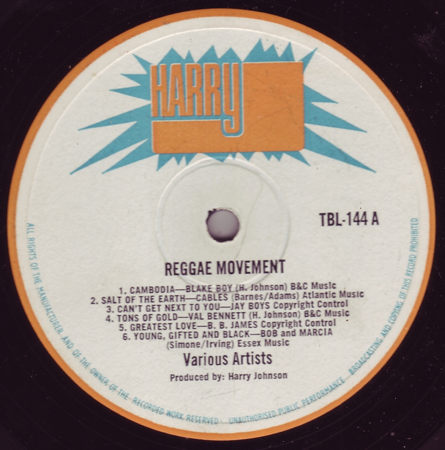 ROOTSBLOGSPOT : Reggae Movement (harry j lp) - 1970 (1st pressing)