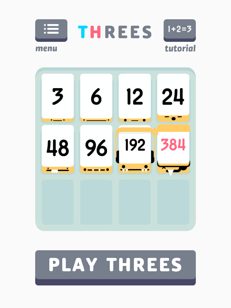 Nontrivial Games: Review: Threes! for iPhone and iPad