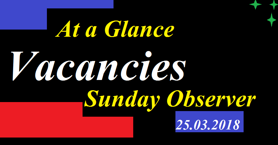 Sunday Observer (25.03.2018) Vacancies - Teacher
