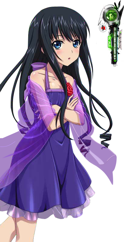 minamiya natsuki, strike the blood, 10s, 1girl, black hair, blue eyes ...