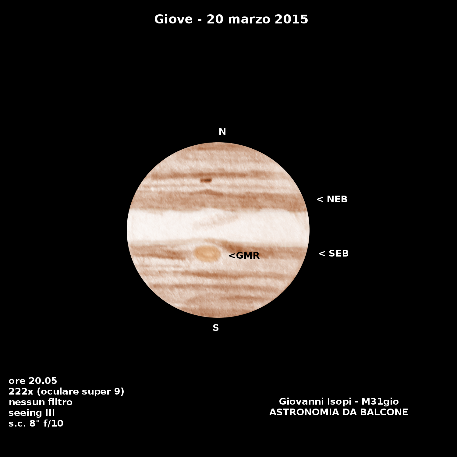 Astronomia da balcone: Stalking planetario: l'opposizione di Giove 2015!