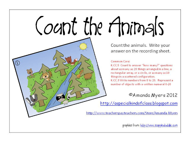 A special kind of class: New Forest Animal Math Work stations