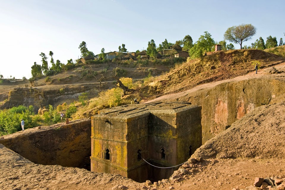 Religious Tourism: Lalibela Rock Hewn Churches. Ethiopia.