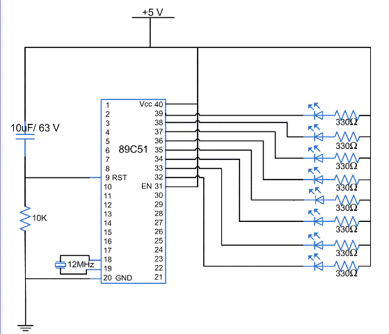 eLearning: HOW TO INTERFACE LEDs WITH MICROCONTROLLER (AT89c51)