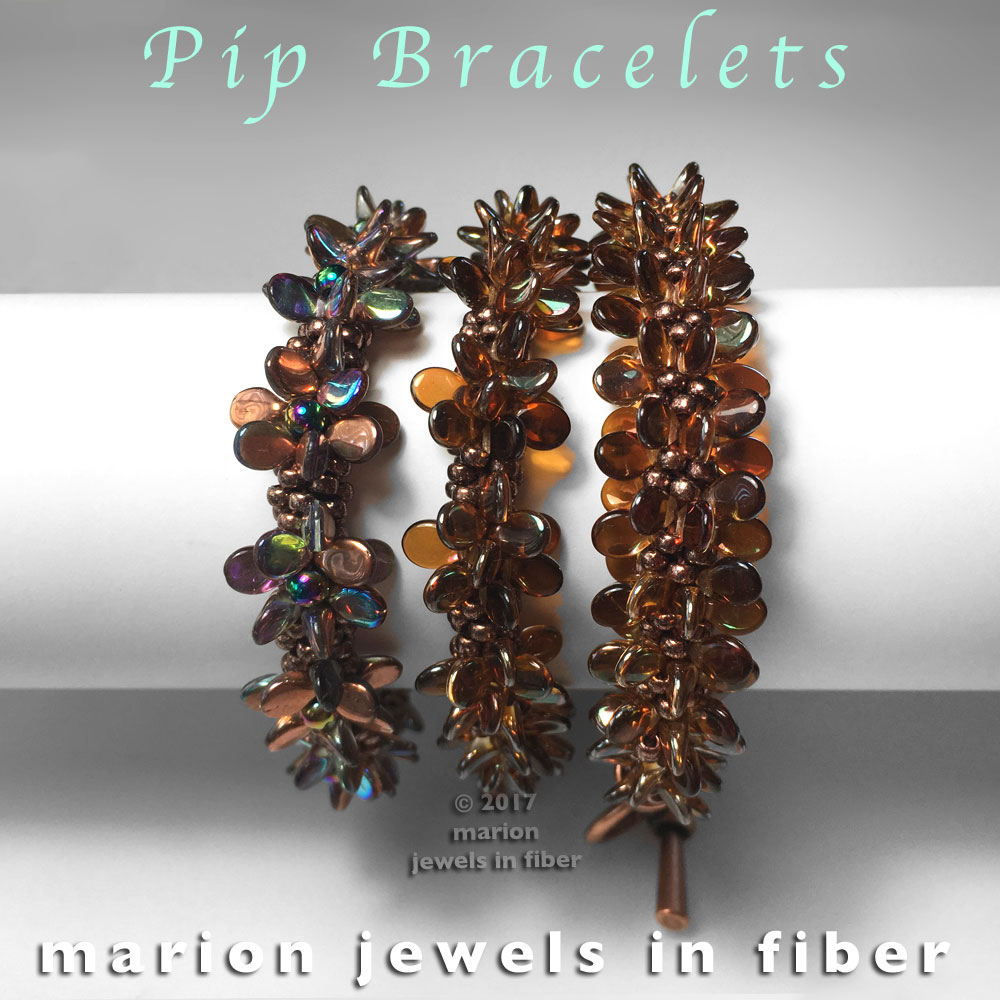 Marion Jewels in Fiber - News and Such: Kumihimo Bracelet with PIP Bead ...