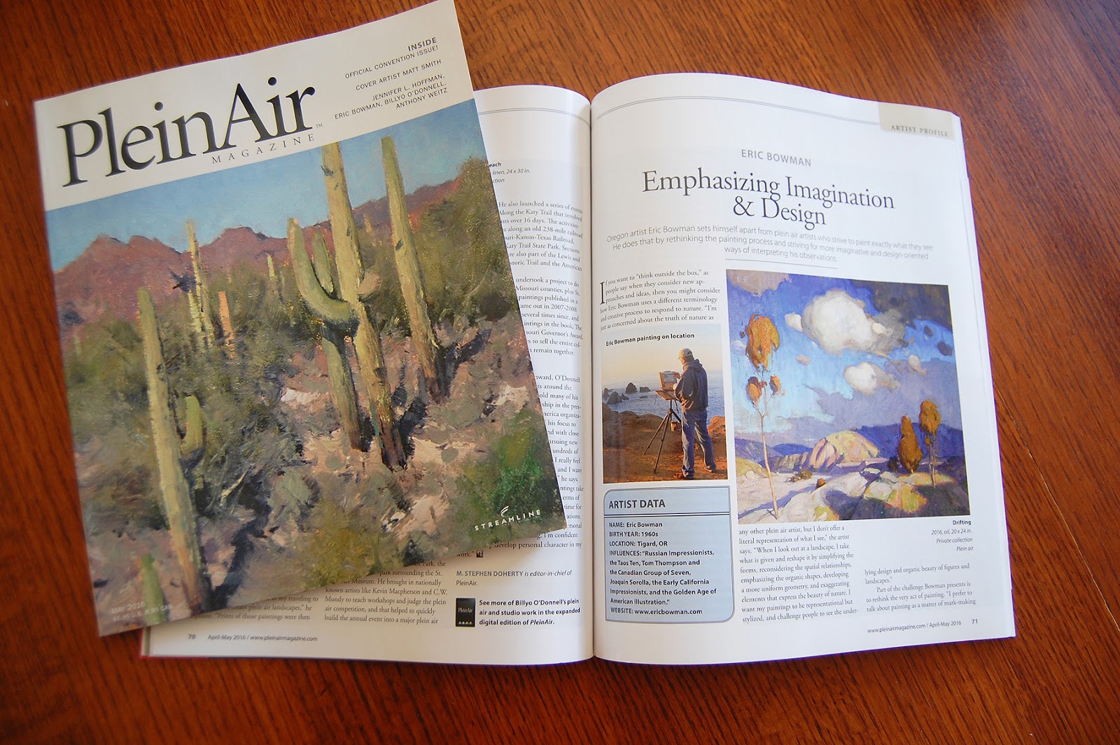 ERIC BOWMAN: Feature article in Plein Air magazine!