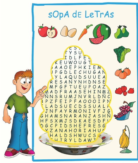 Pirámide de Alimentos: Sopa de Letras