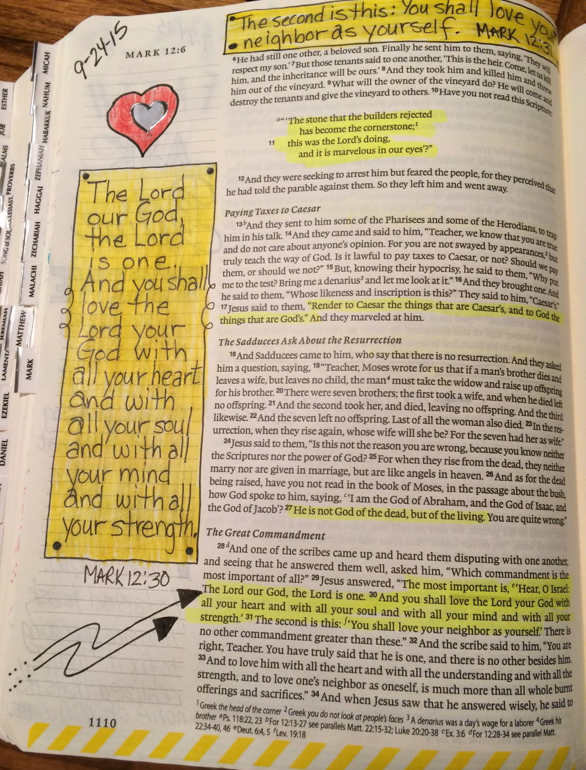 LIFE AT TRACEY SPEED: BIBLE JOURNALING....MARK