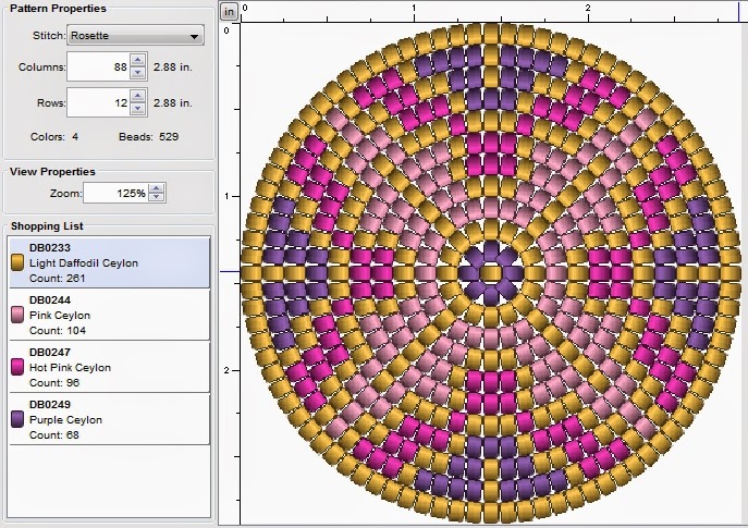 Imaginesque: Beading Pattern 46: Round Motif