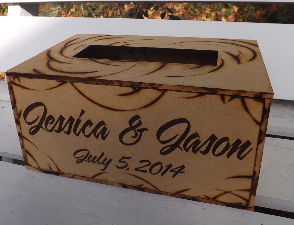 BVDesigns: Engraved Rustic Wood Card Box, Wedding, Quinceanera, Baptism ...