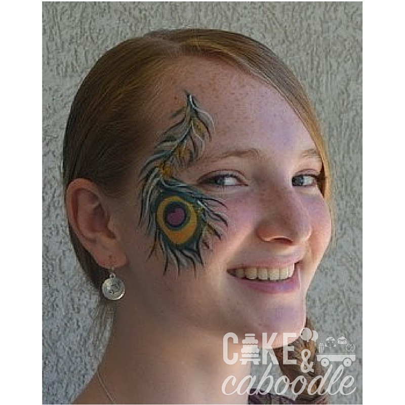 Peacock Face Painting | Cake and Caboodle