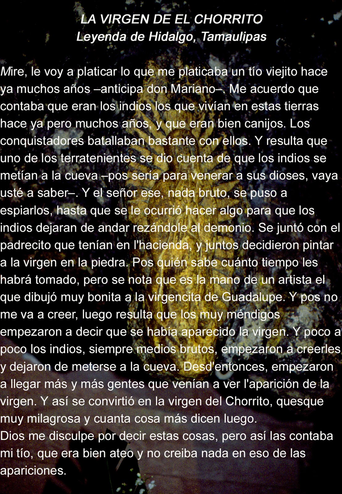 Mitos y leyendas de México, así como tradiciones: La virgen de El ...