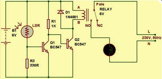 Light Dependent Resistor (LDR) Circuit - Electronic Circuits, Audio ...
