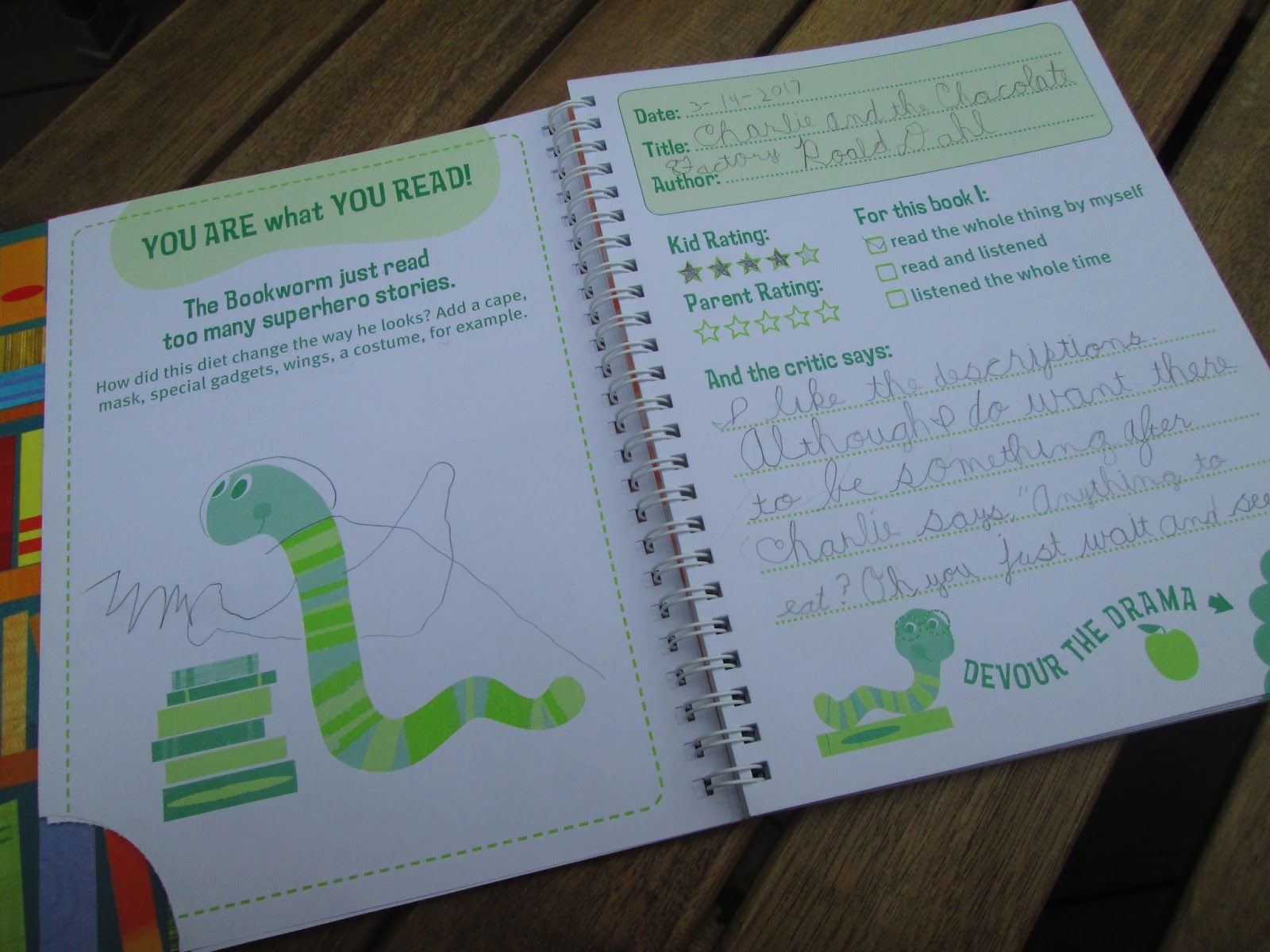 The Edge of the Precipice: "Bookworm Journal: A Reading Log for Kids ...