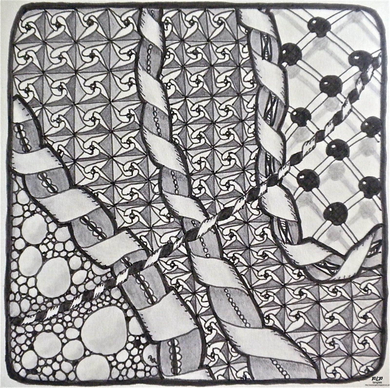 PEP tangles: MCC All About Zentangle - More Wk 2