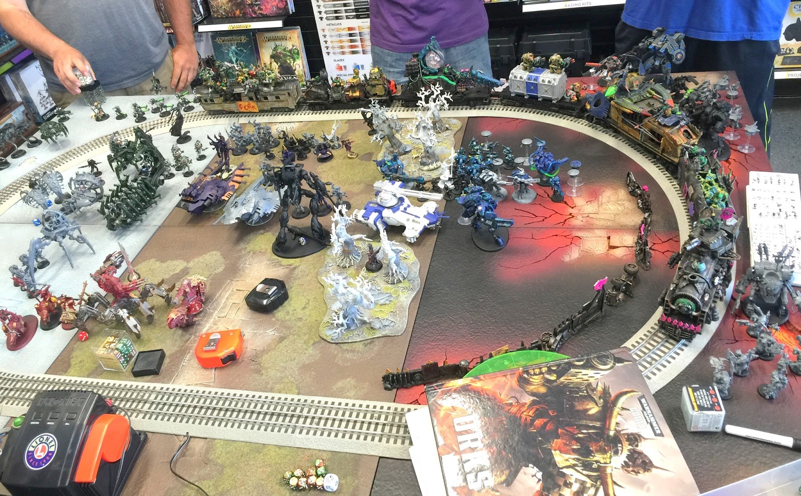Battle Gaming One: Ork Train Apocalypse Battle at Warhammer, The Summit ...