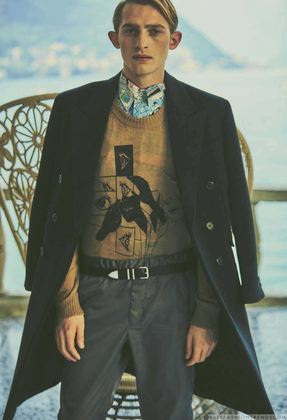 Linus Wondermann y Charlie Cooper se enfundan en Prada para GQ Italia