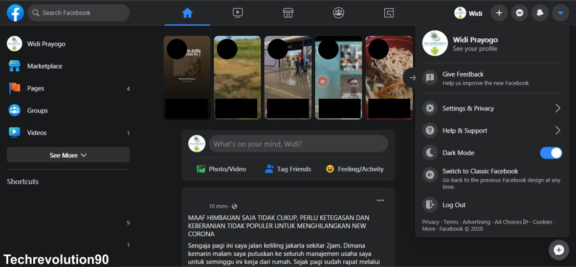 Facebook Memiliki Tampilan Tatap Muka User Interface Terbaru di Tahun 2020