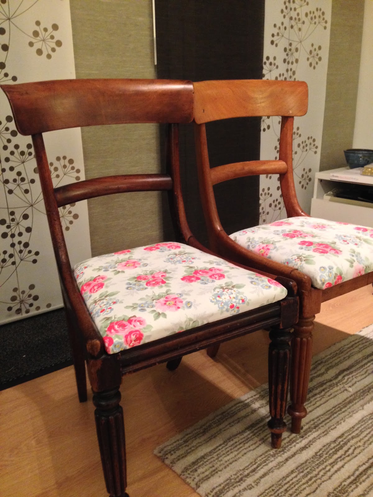 CRAFTY RED: Reupholstered chairs