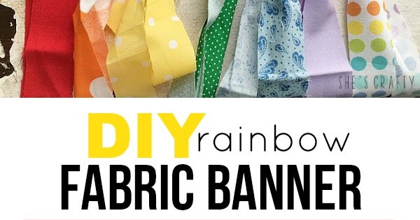 She's Crafty: DIY Lighted Rainbow Fabric Banner