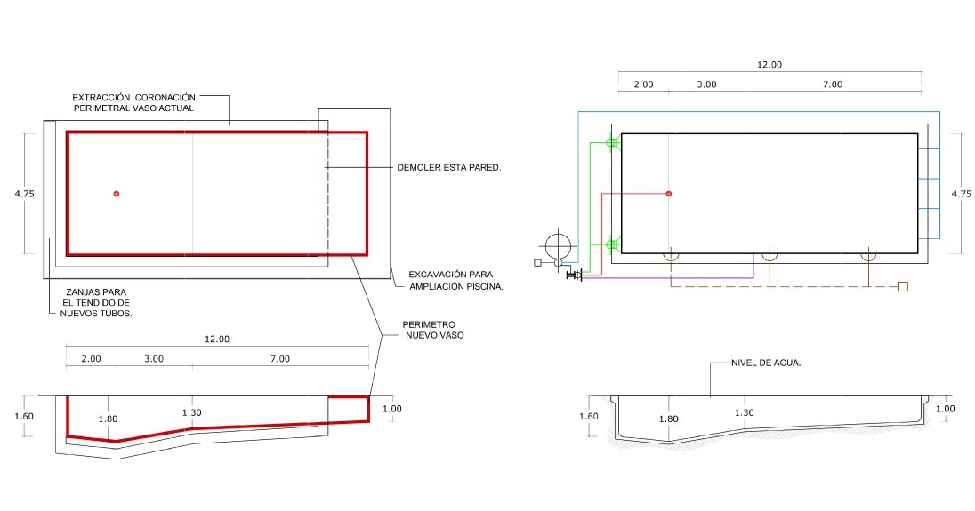 Constructora Valdivia : Proceso constructivo de una piscina.