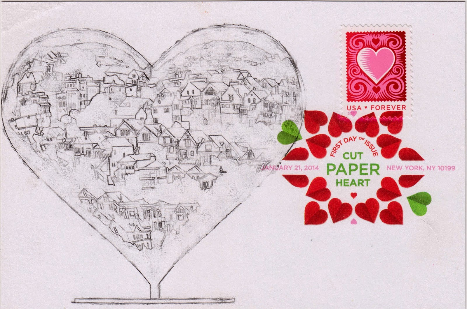 One Postcard a Day: Maxi Card with a 2014 Love Stamp and a Digital ...