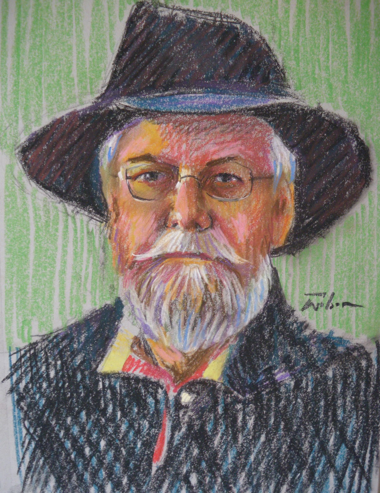 Artist Ron Wilson - Canada: Pastel portrait "Bruce" 9x11