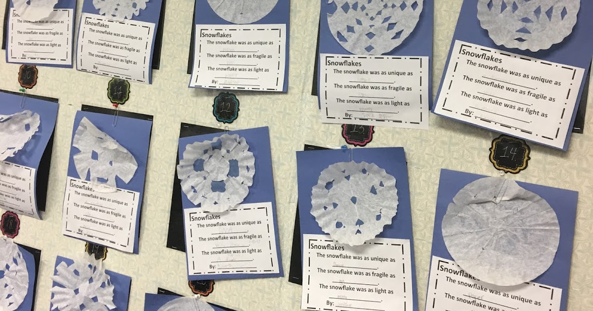 I Love My Classroom: Snowflake Similes
