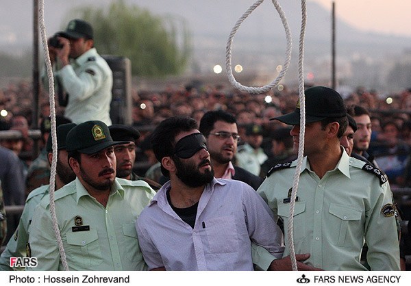 Iran hangs 4 in public for villa rape raid