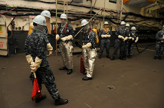 USS NIMITZ (CVN 68): Nimitz conducts General Quarters training while in ...