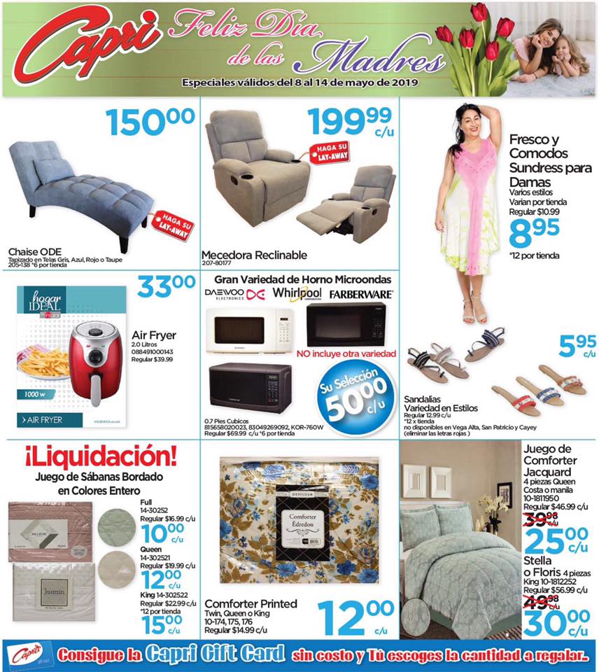 Ahorros Diarios Usando Cupones: Especiales válidos en las tiendas Capri ...