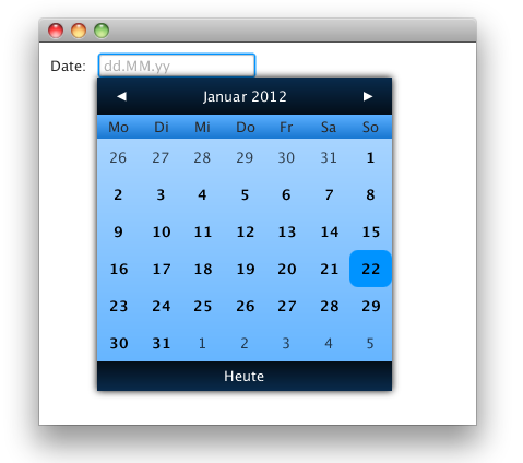 My JavaFX: JavaFX Calendar Control