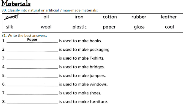 Natural Science 5 grade: 5. MATTER: materials
